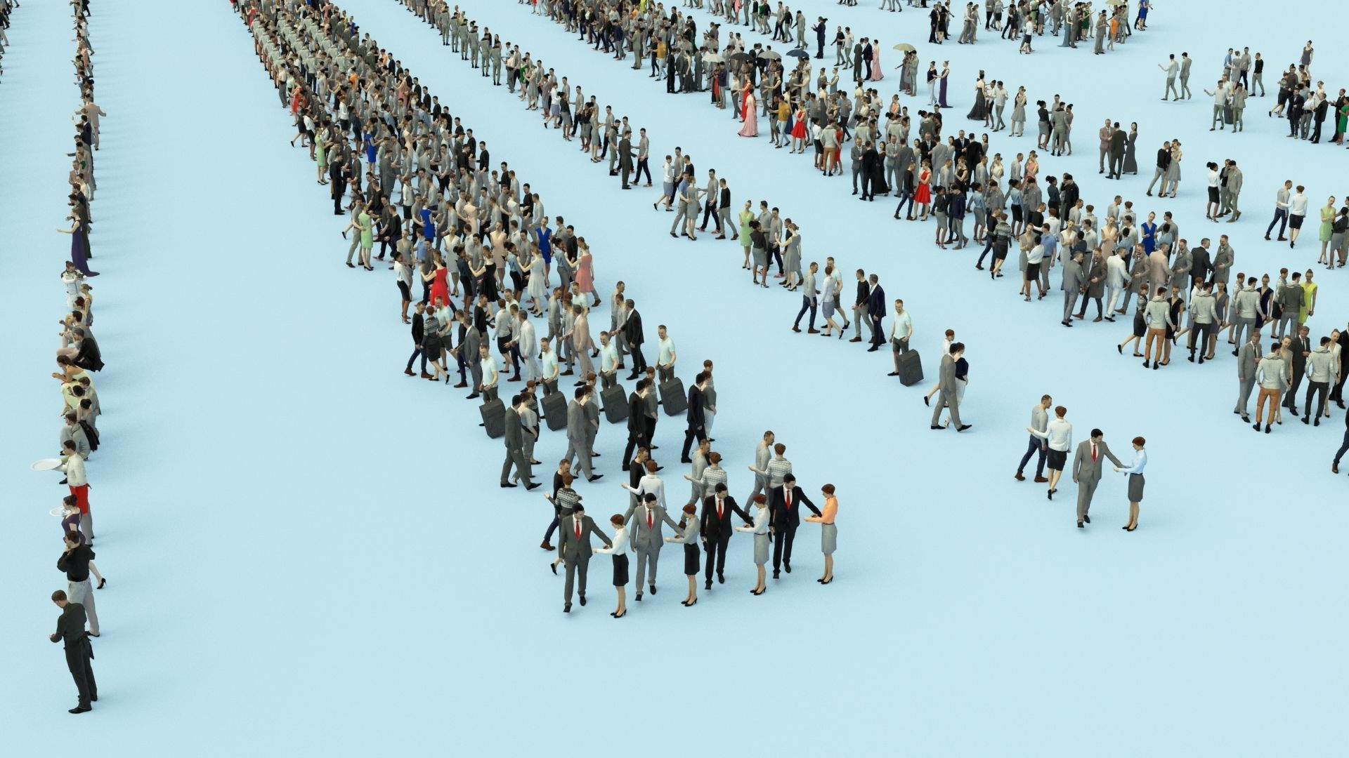 3D Model Collection 3D CROWDS ULTIMATE SPEED PEOPLE AND 20X HDRI SKY VR ...