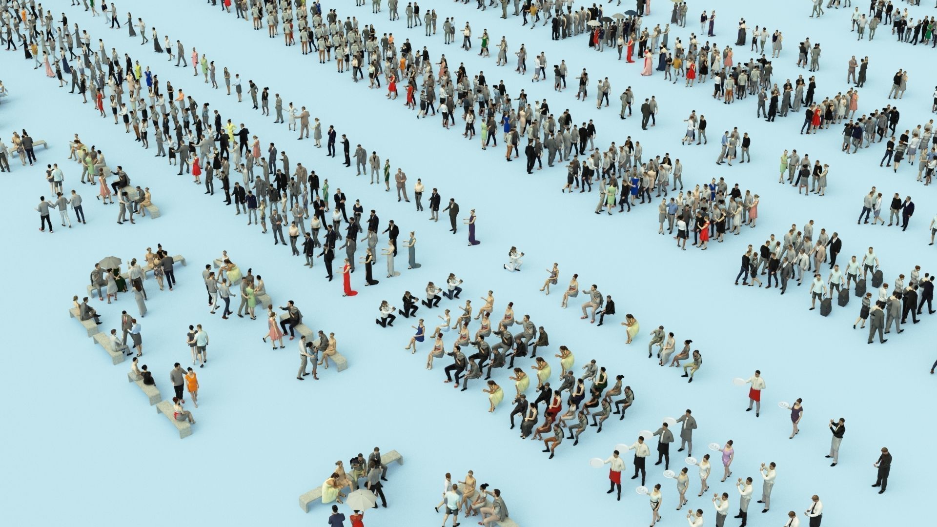 3D Model Collection 3D CROWDS HDRI ATMOSPHERE VOL01 10X ULTIMATE SPEED ...