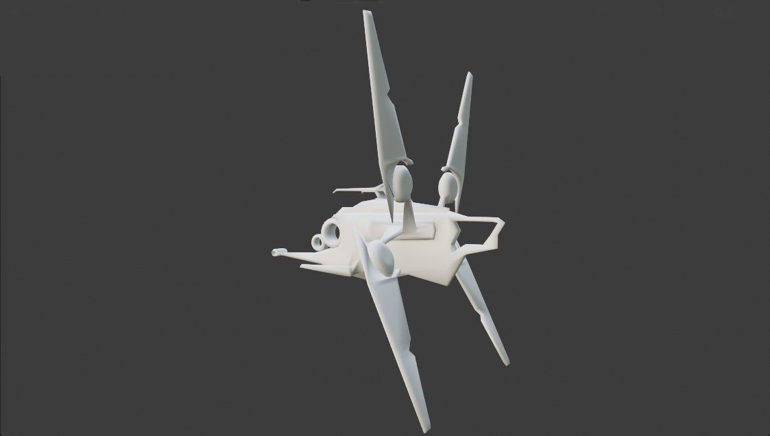 3D model Colibri Drone spaceship VR / AR / low-poly | CGTrader