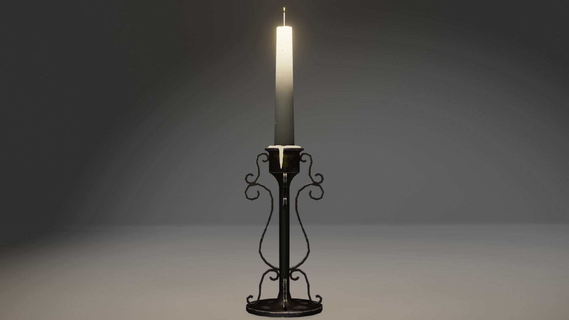 3D model Stylized Candlestick PBR Game ready VR / AR / low-poly | CGTrader