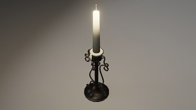 3D model Stylized Candlestick PBR Game ready VR / AR / low-poly | CGTrader
