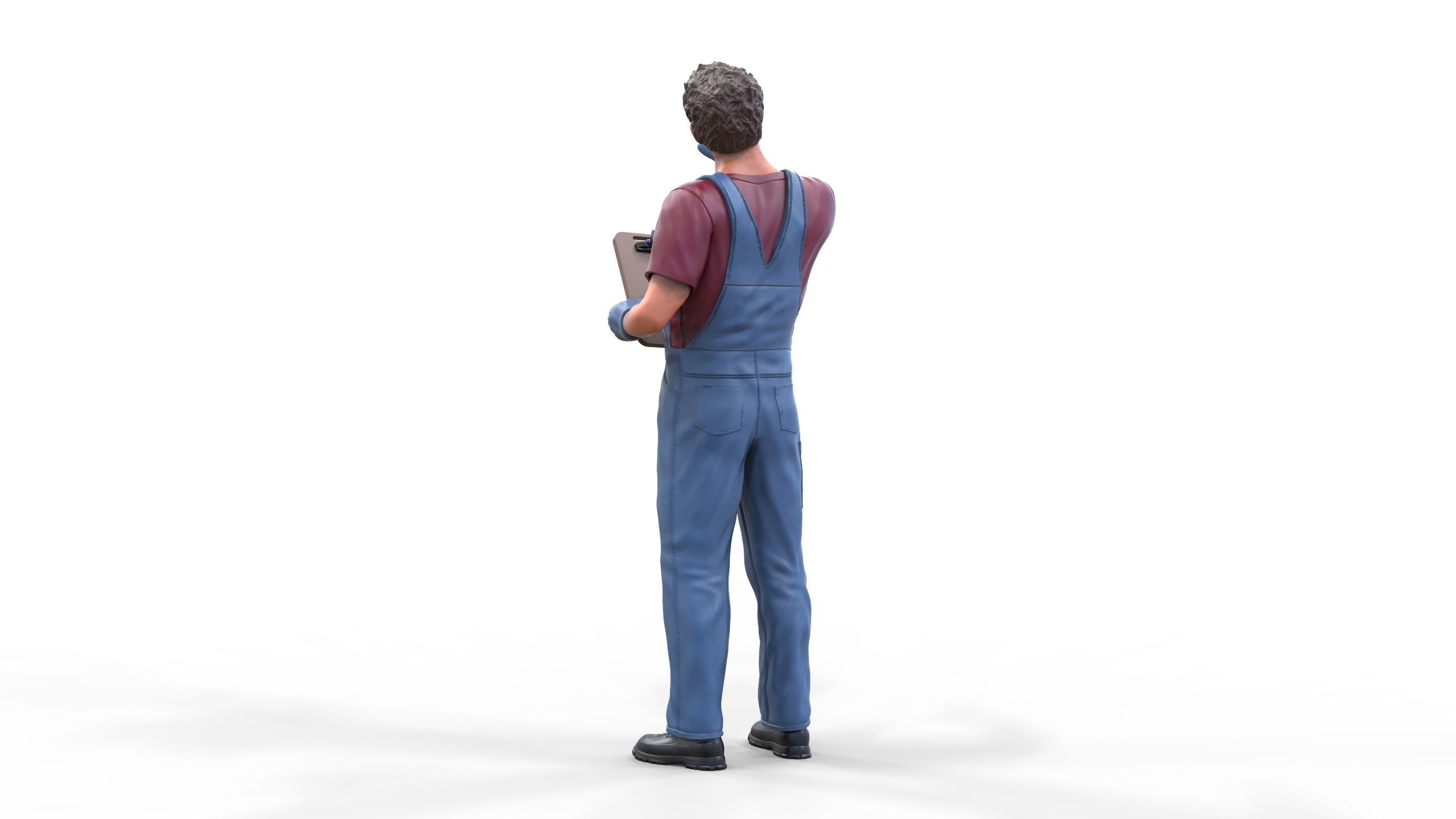 N4 Mechanic Crew working under a car or construction worker 3D model 3D ...