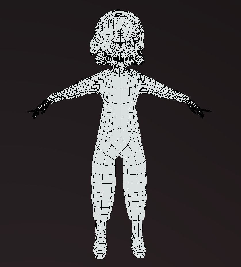 3D model Drummer Girl character with a drumstick VR / AR / low-poly ...