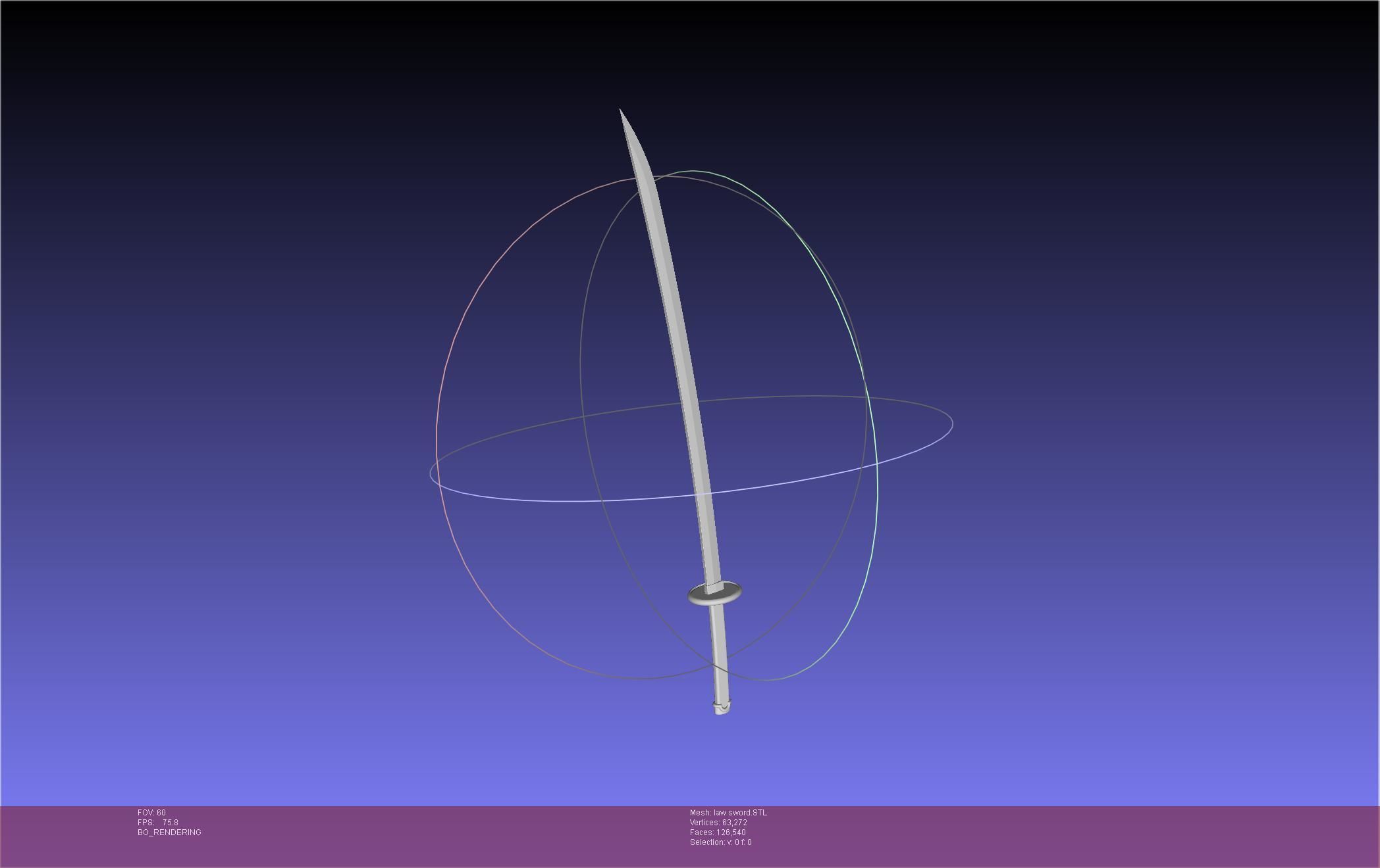 One Piece Trafalga Law Sword And Sheath Assembly 3D model 3D printable ...