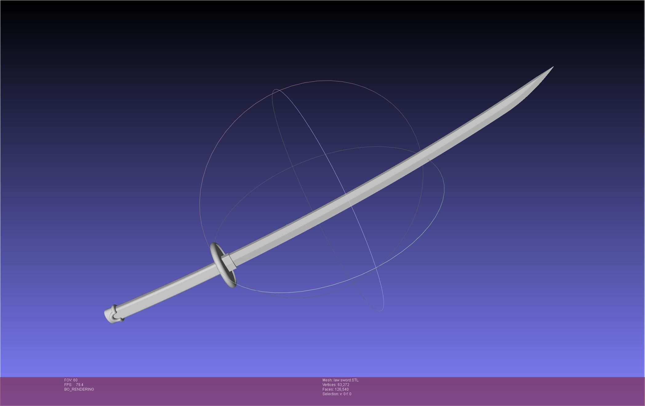 One Piece Trafalga Law Sword And Sheath Assembly 3D model 3D printable ...
