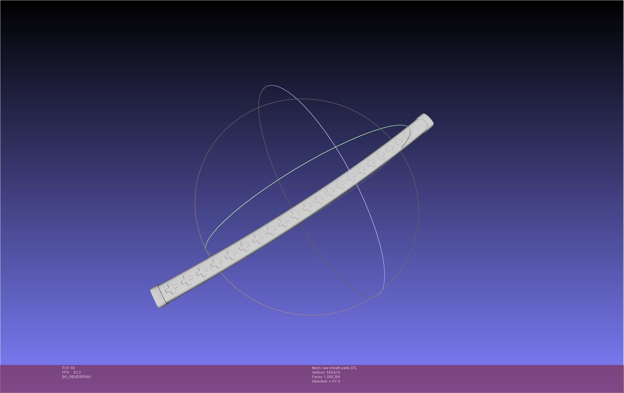 One Piece Trafalga Law Sword And Sheath Assembly 3D model 3D printable ...