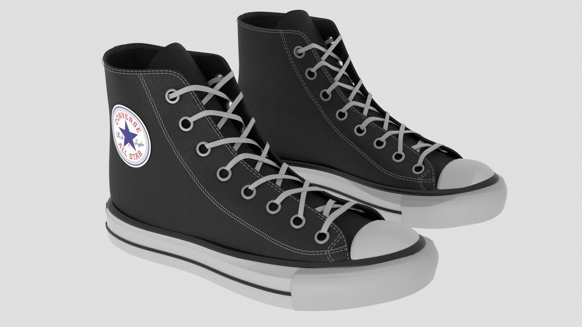 3D converse sneakers - low poly shoes 3D model | CGTrader