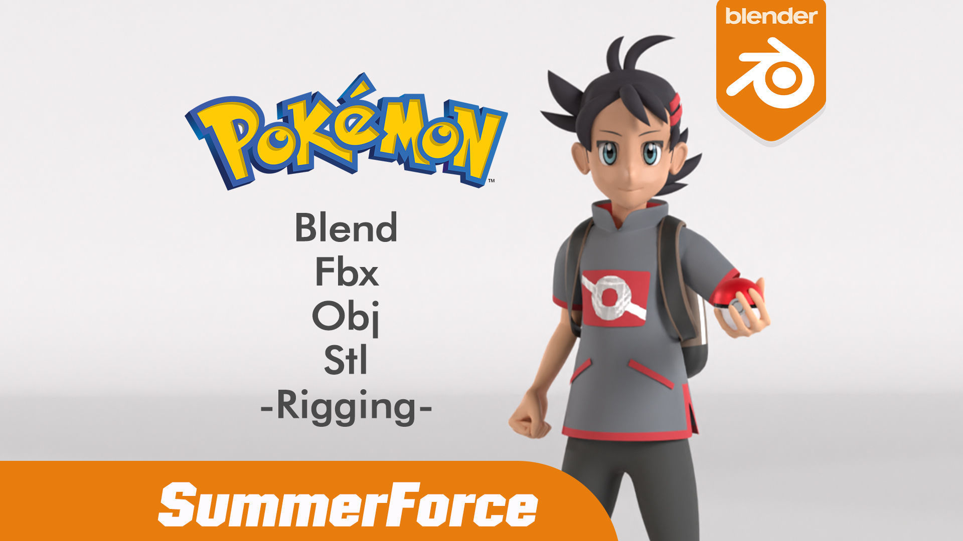 Goh - Pokemon 3D model rigged | CGTrader