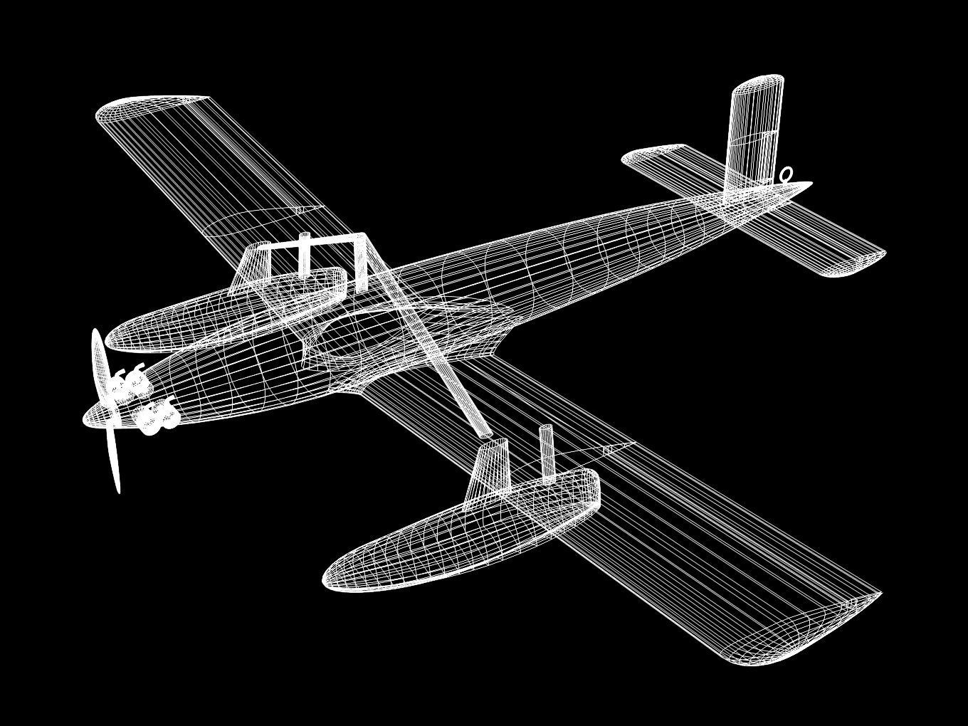 Type1 target plane 3D model | CGTrader