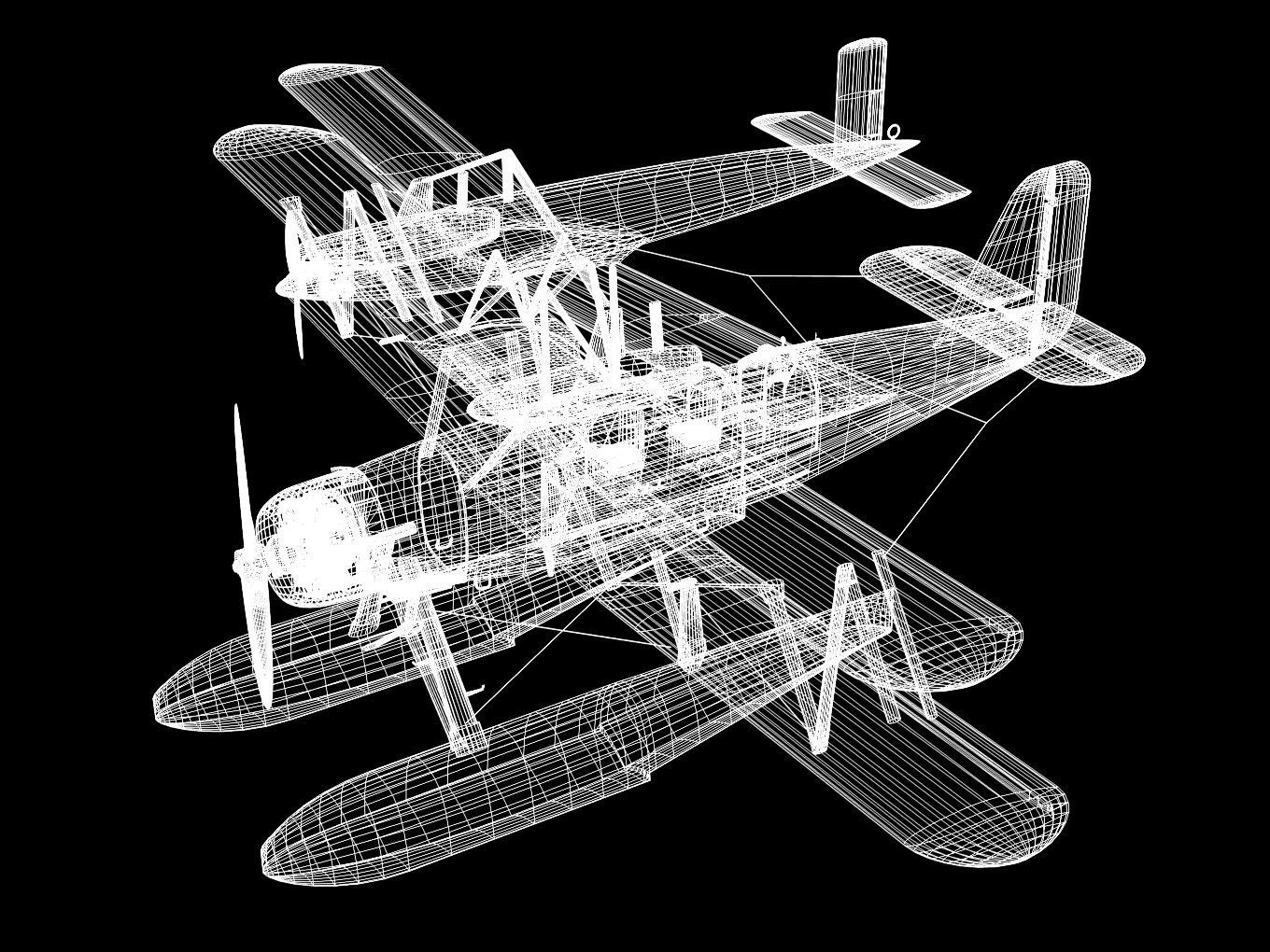 Kawanishi E7K2 Alf and Type1 target plane 3D model | CGTrader