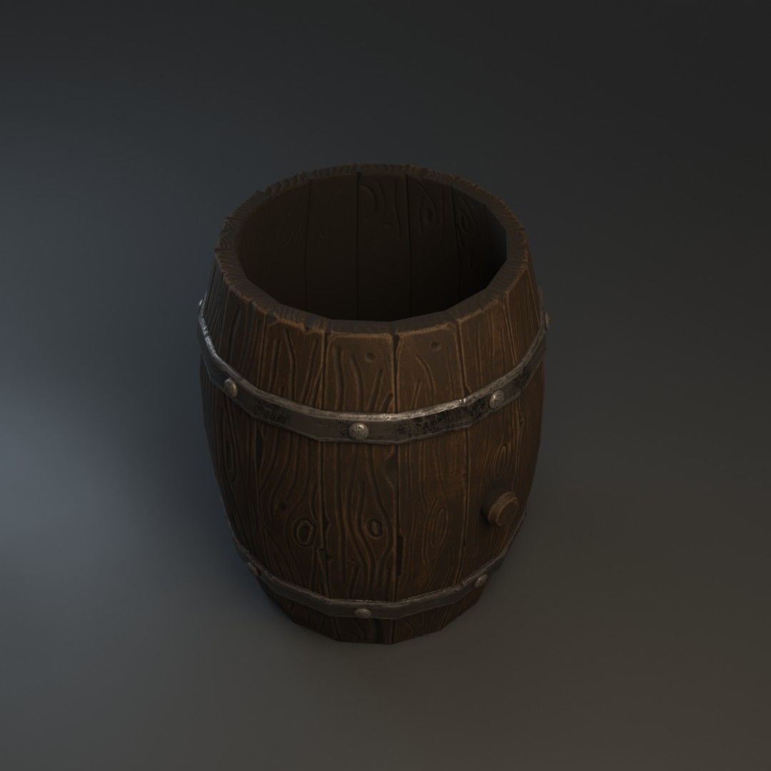 stylized barrel free VR / AR / low-poly 3D model | CGTrader