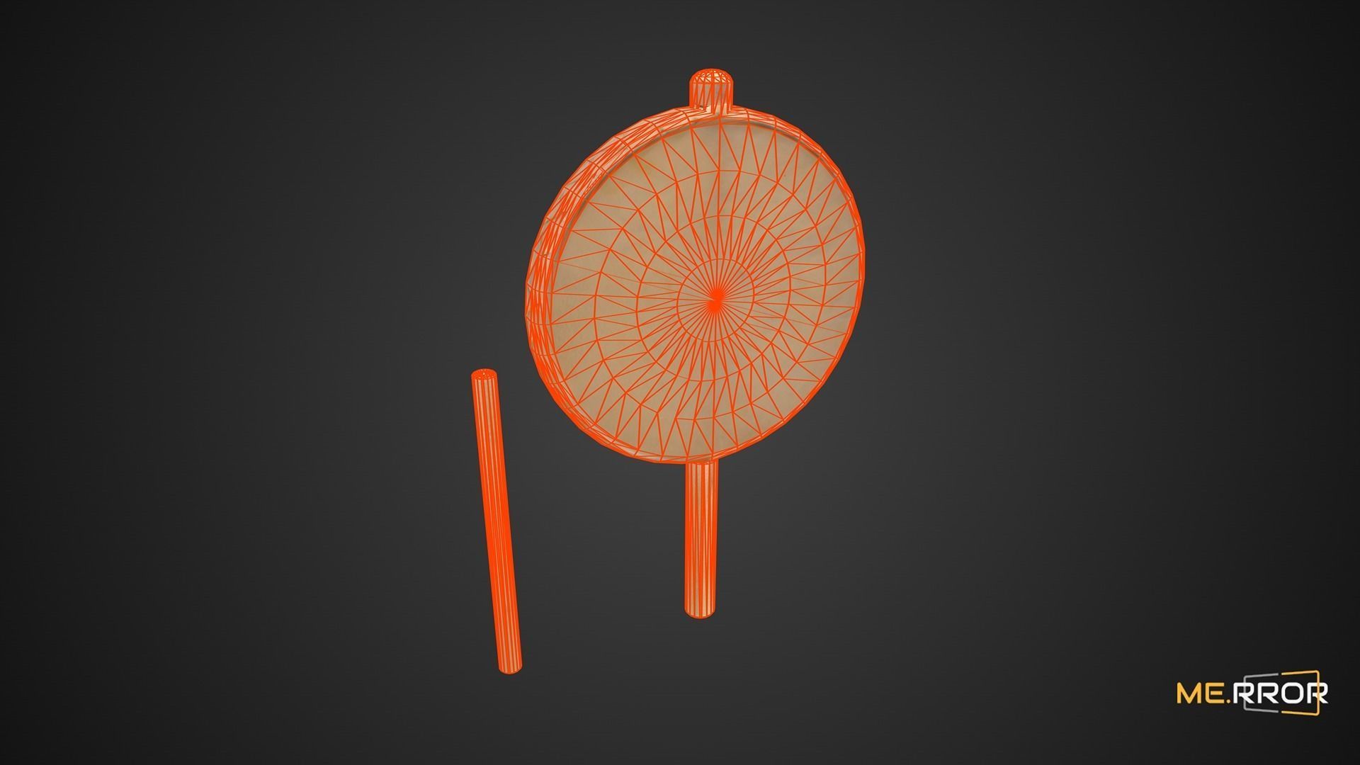 3D model Game Ready Korean Traditional Instrument Sogo VR / AR / low ...