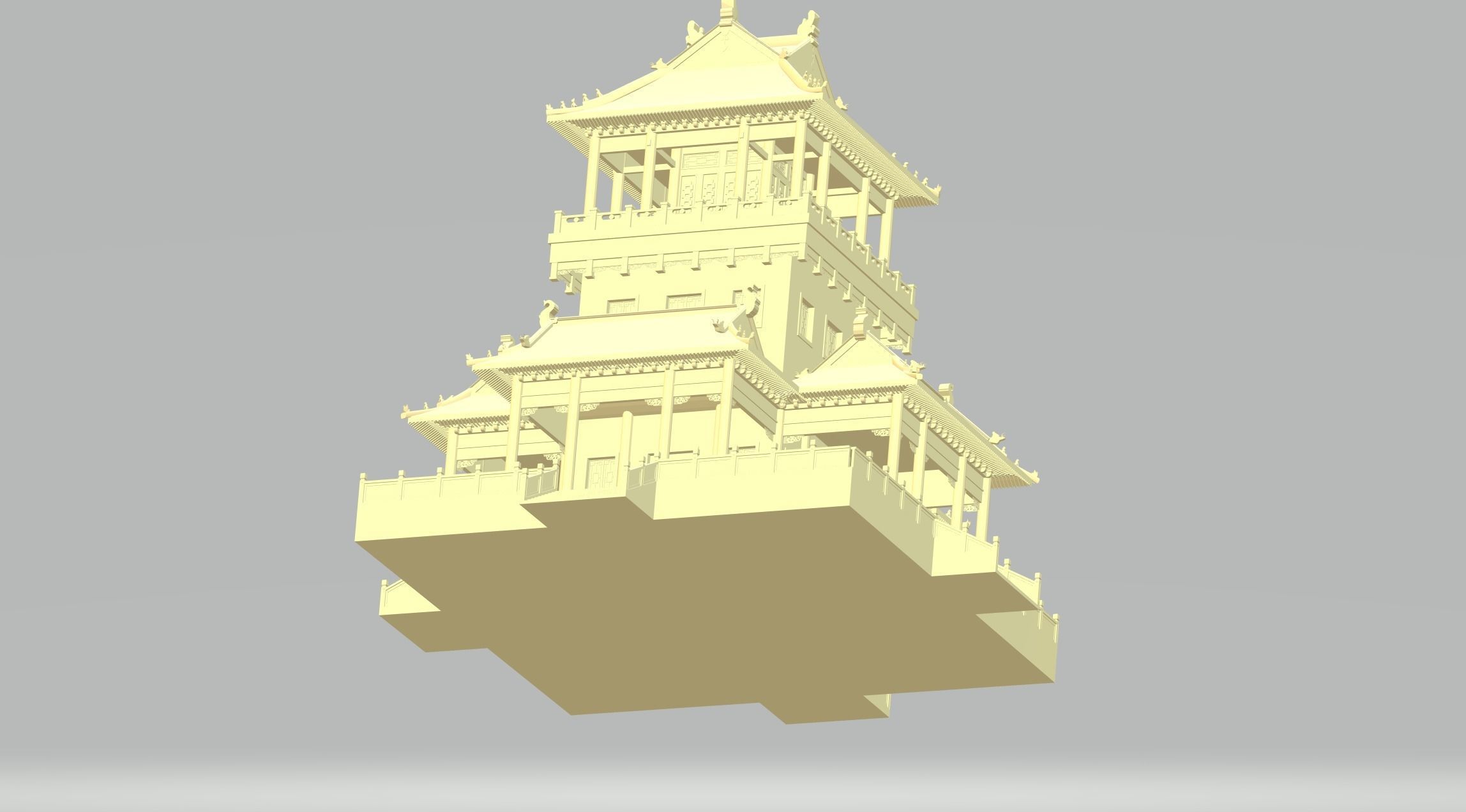 Chinese ancient architecture element universe material 3D model 3D ...