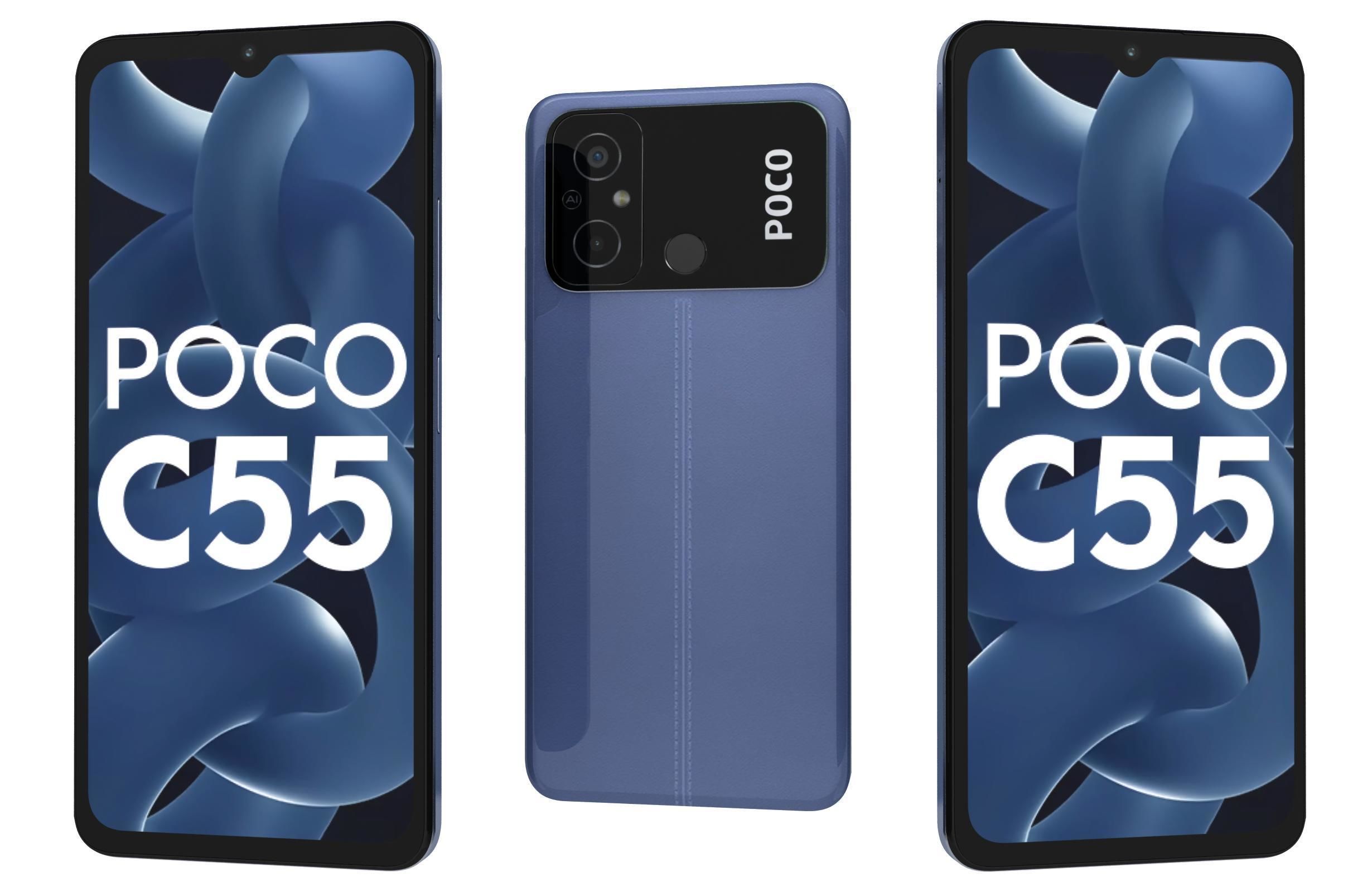 Xiaomi Poco C55 Blue 3D model | CGTrader