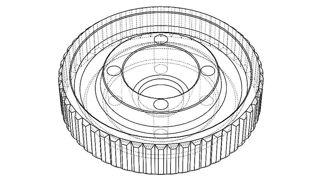3D model Aluminum Racing Flywheel for 4-Shoe VR / AR / low-poly | CGTrader