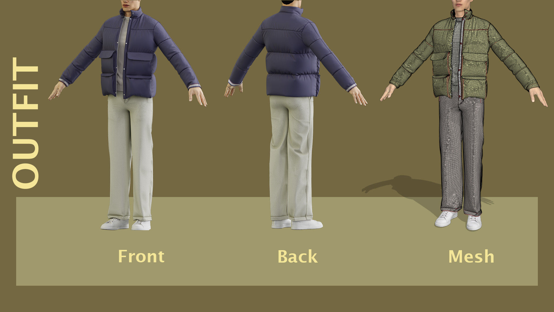 1 Set of 3 Garments for Men with Marvelous Designer 3D model | CGTrader