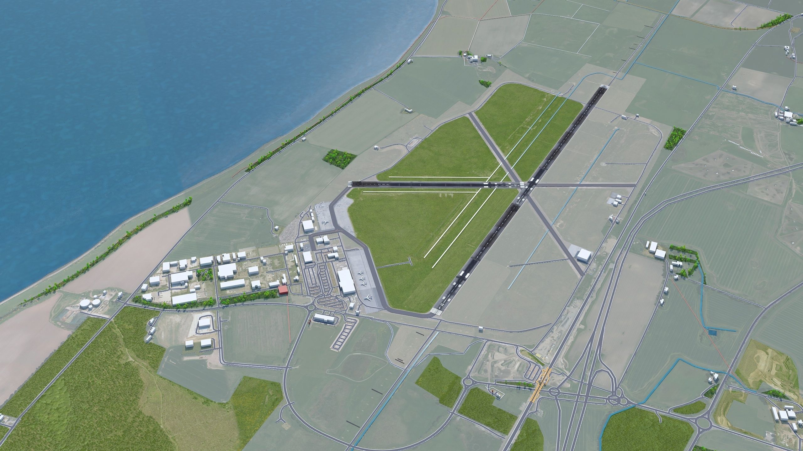 3D model Inverness Airport 10km VR / AR / low-poly | CGTrader