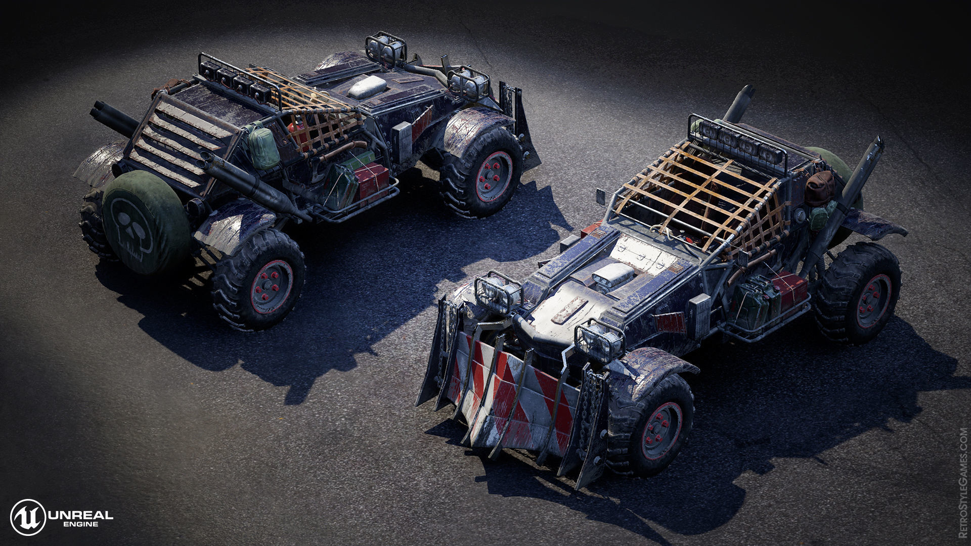 3D model Last Guns - Apocalyptic Buggy and Motorbike Pack VR / AR / low ...