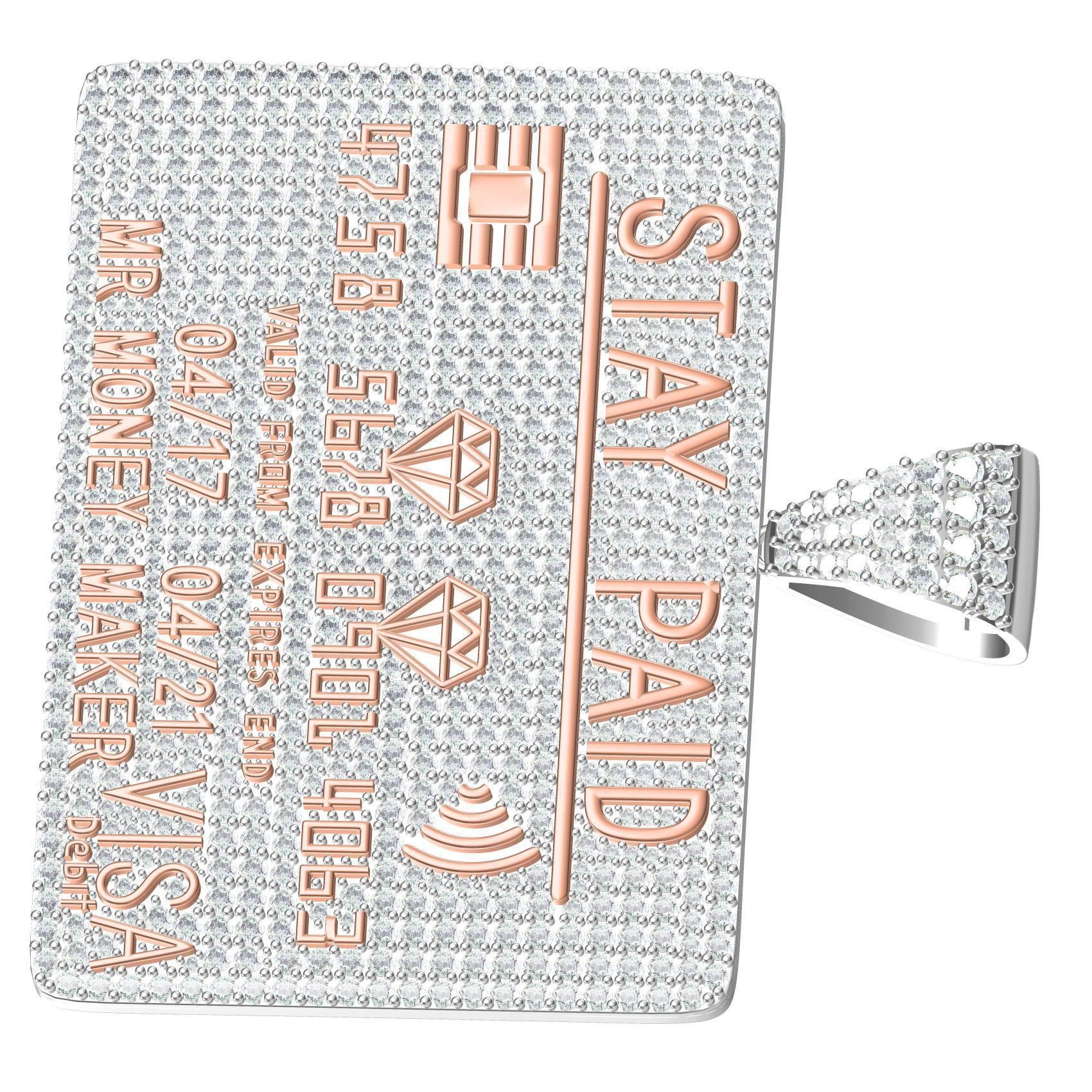 Debit Card Diamond Pendant 3D model 3D printable | CGTrader
