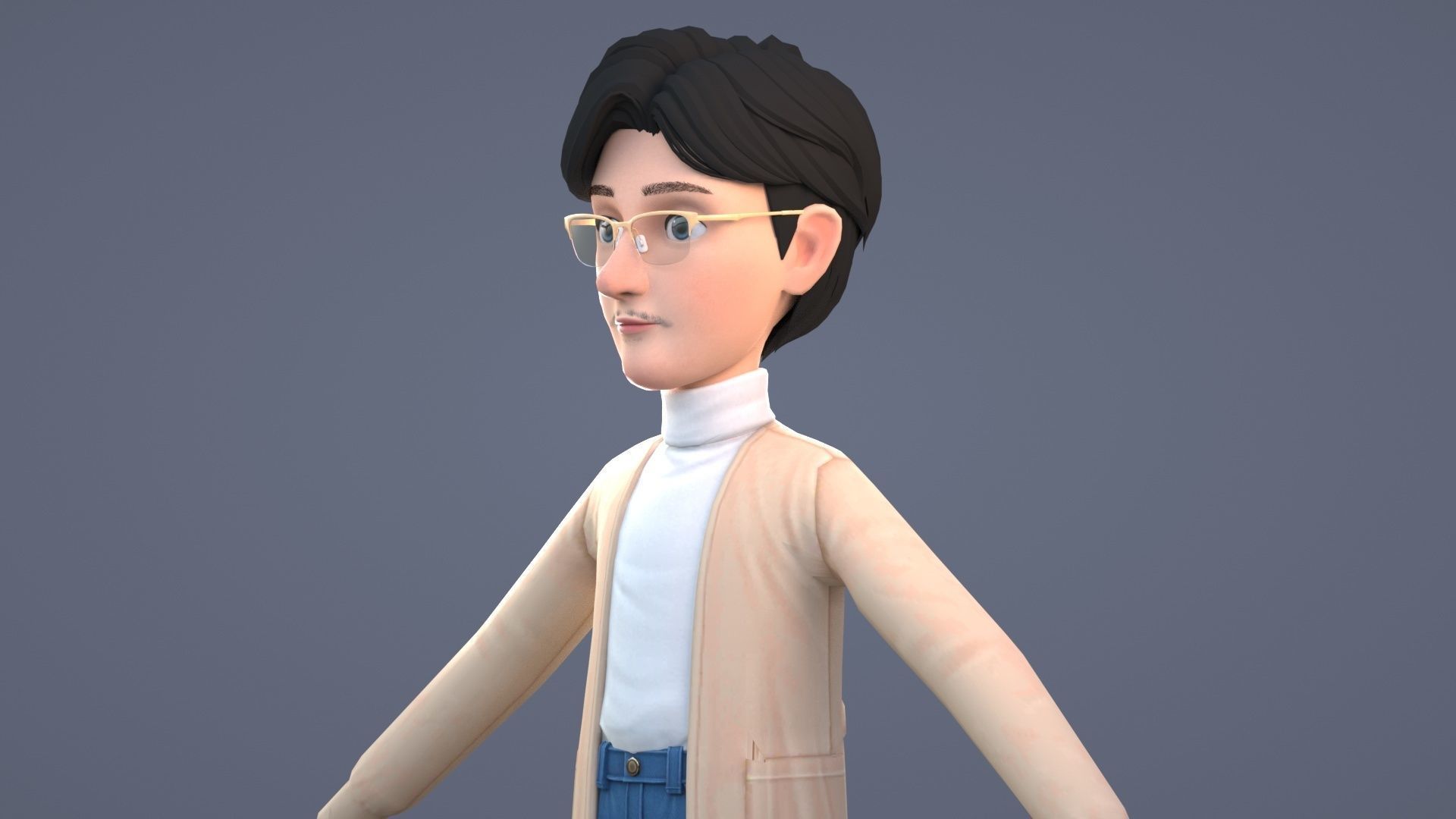 Cartoon Man Father Father Man Uncle Adult 3D model | CGTrader