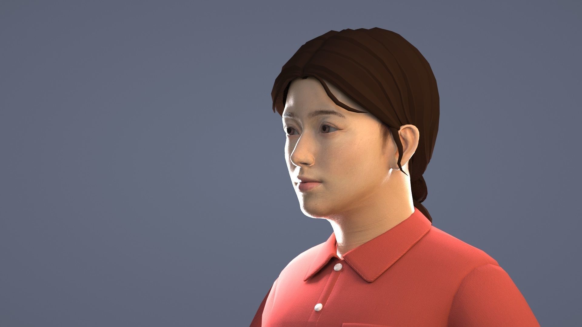 Mother Auntie Rural Old Lady Realistic Figure 3D model | CGTrader