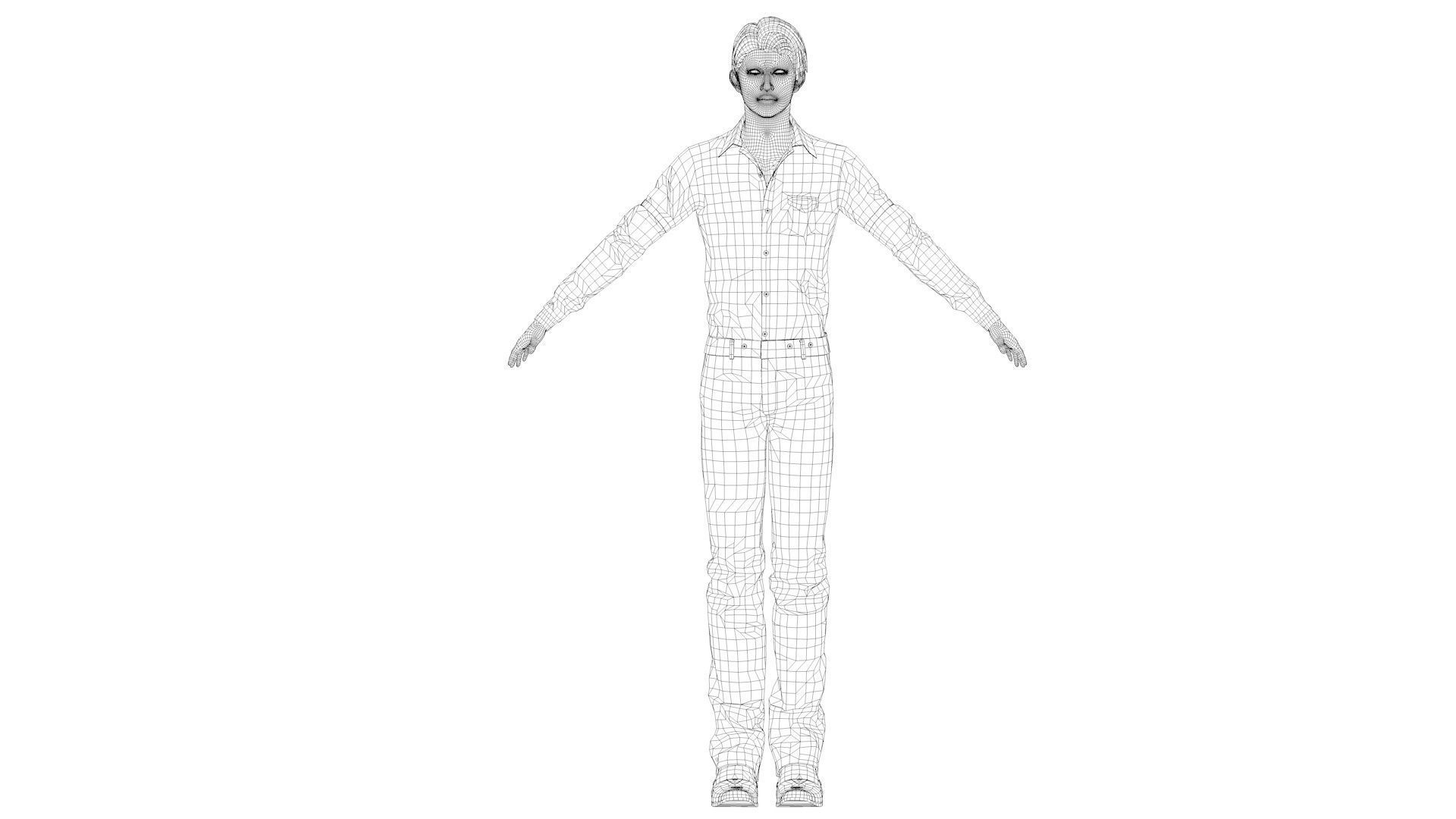 Handsome Uncle Big Brother Pretty Boy Realistic Character Father 3D ...