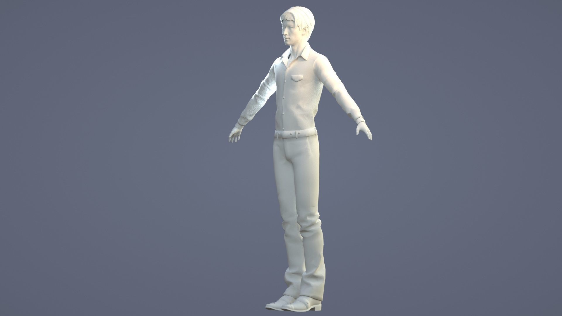 Handsome Uncle Big Brother Pretty Boy Realistic Character Father 3D ...