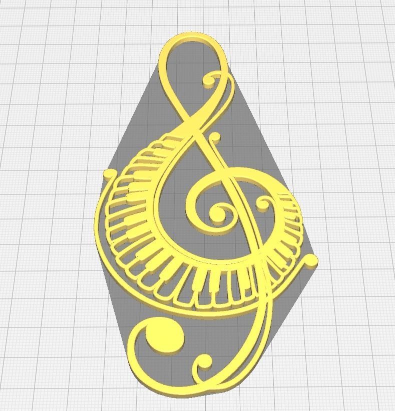 Piano Music Note 3D model 3D printable | CGTrader