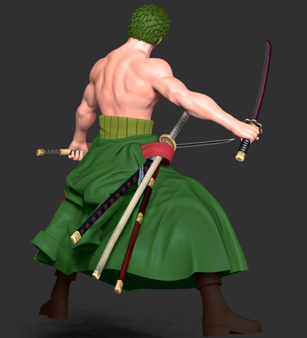 Roronoa Zoro Fanart 3D model 3D printable | CGTrader