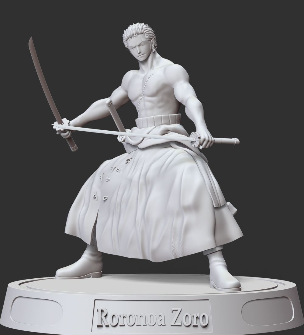 Roronoa Zoro Fanart 3D model 3D printable | CGTrader