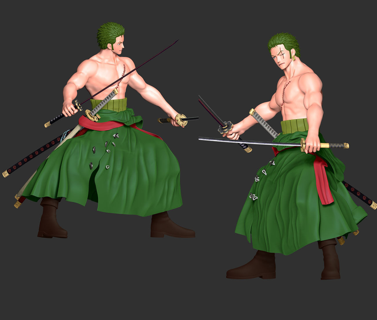 Roronoa Zoro Fanart 3D model 3D printable | CGTrader