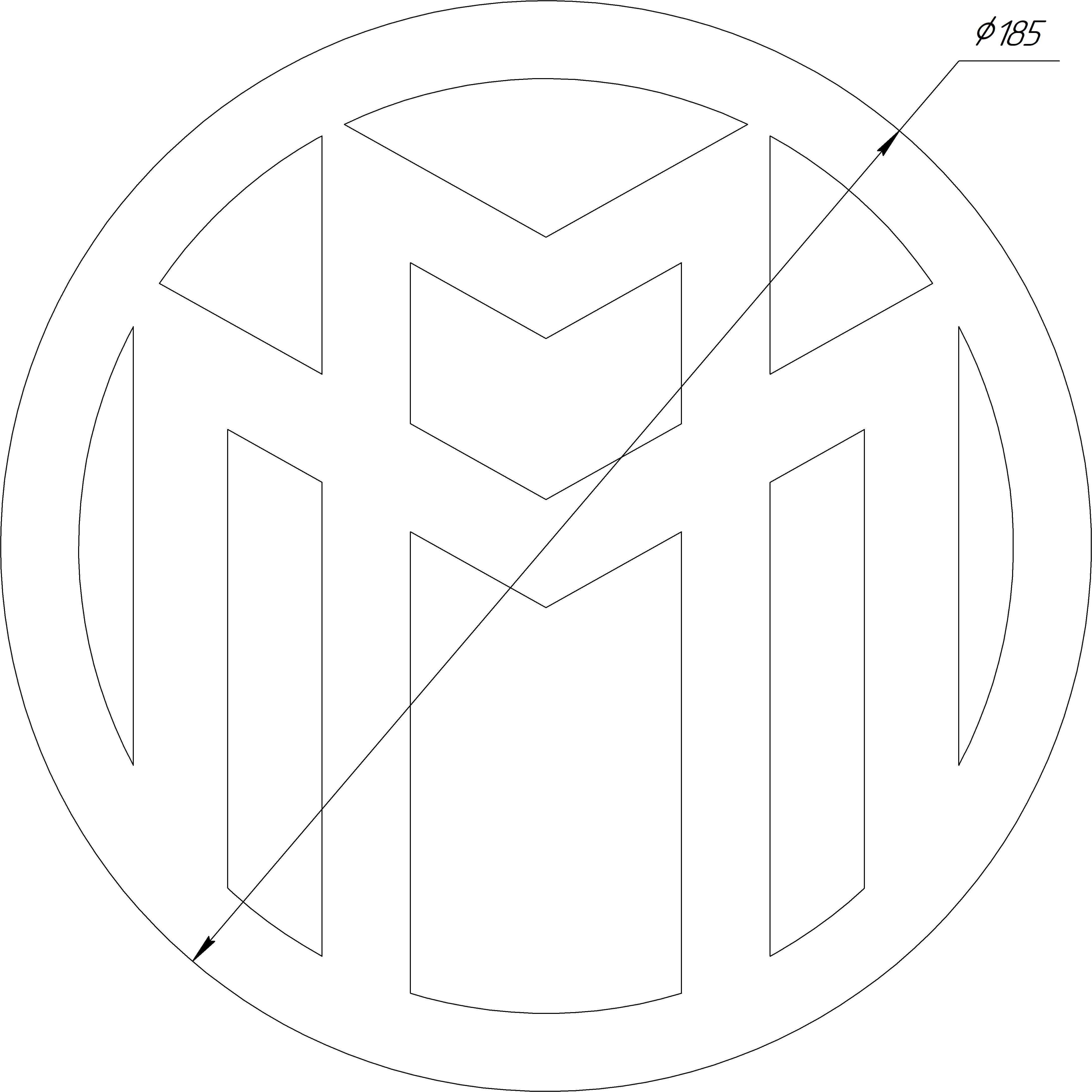 Maybach logo badge 3D model 3D printable | CGTrader