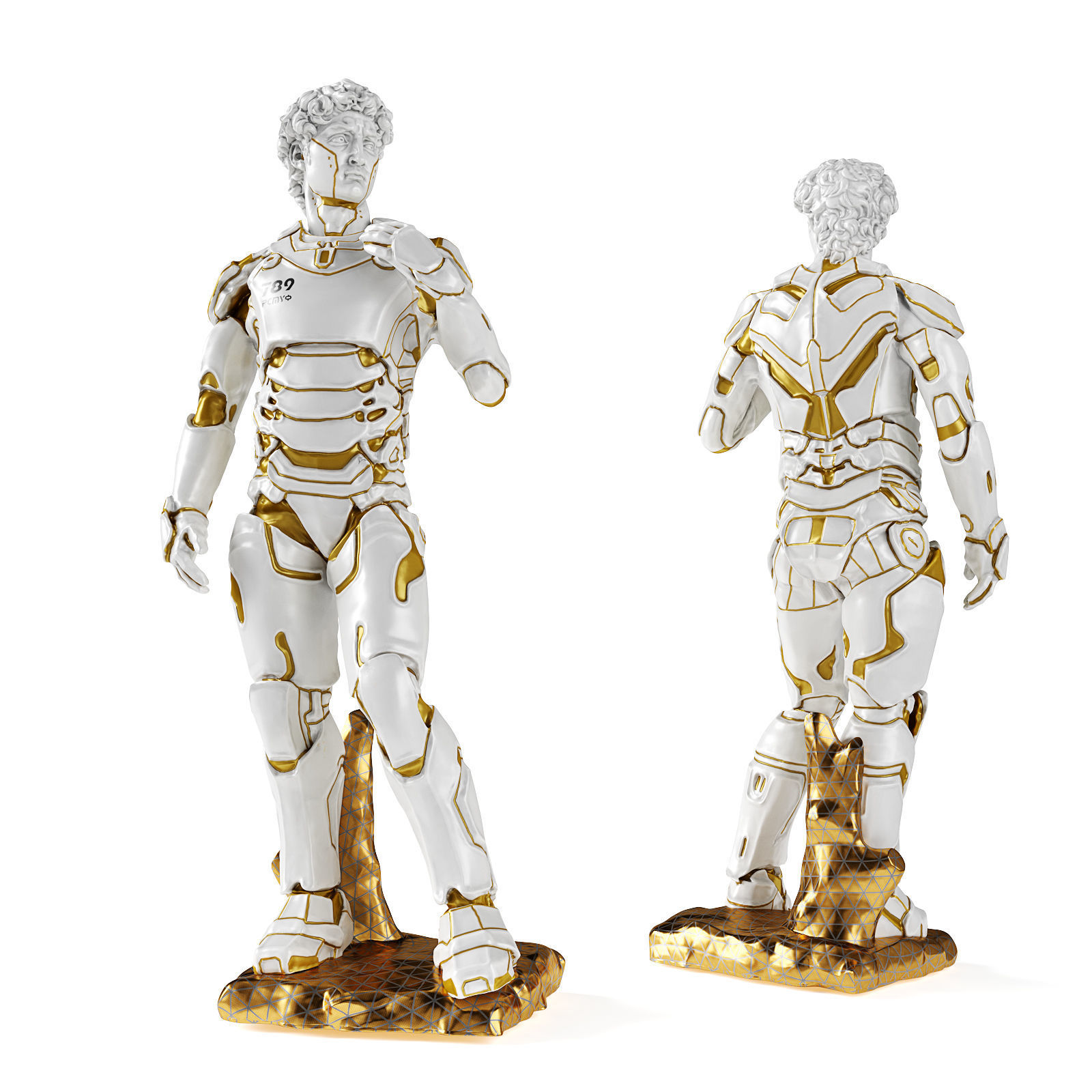 3D model Space David figure VR / AR / low-poly | CGTrader