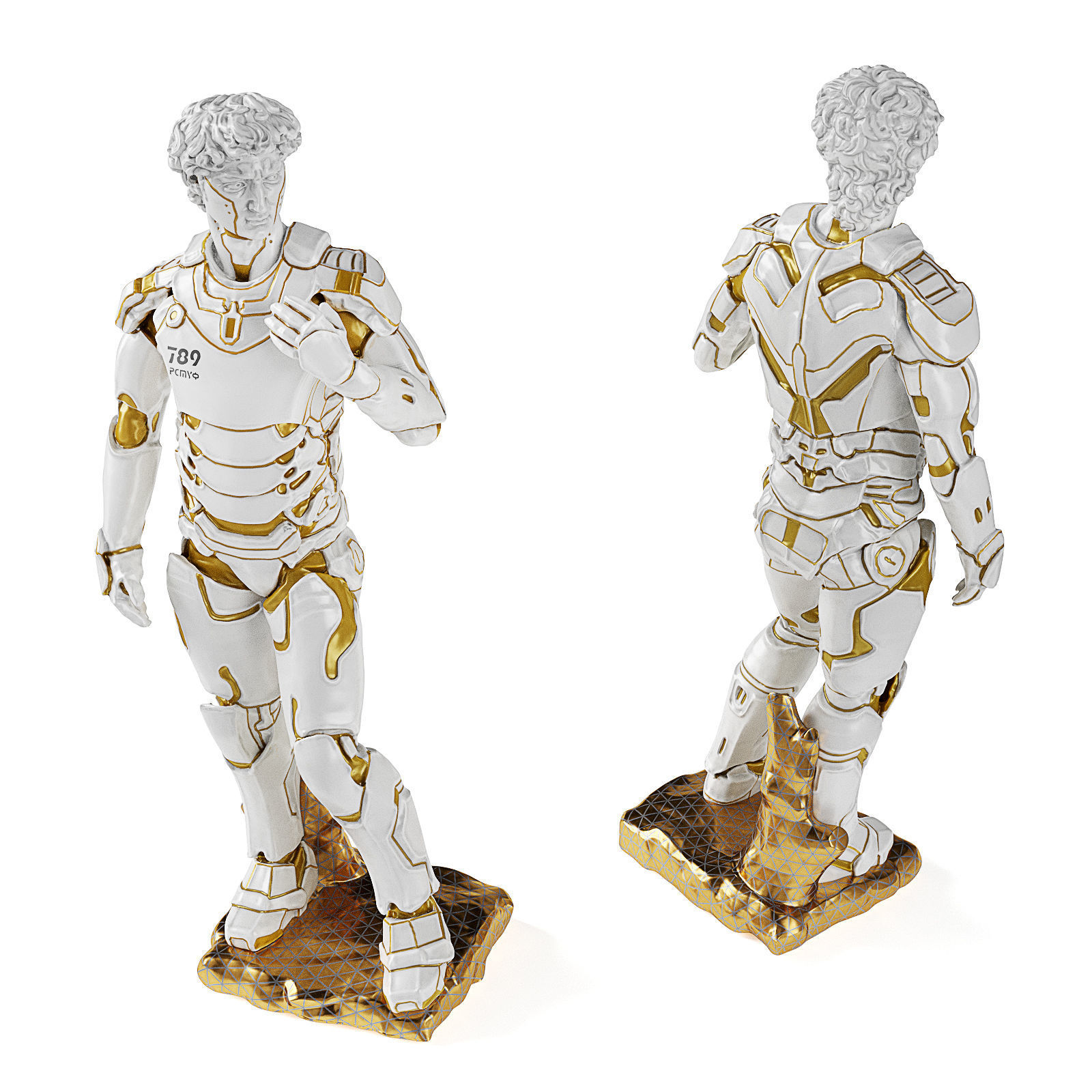 3D model Space David figure VR / AR / low-poly | CGTrader