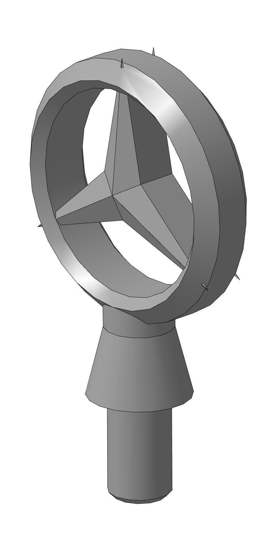 MERCEDES BENZ LOGO BADGE 3D model 3D printable | CGTrader