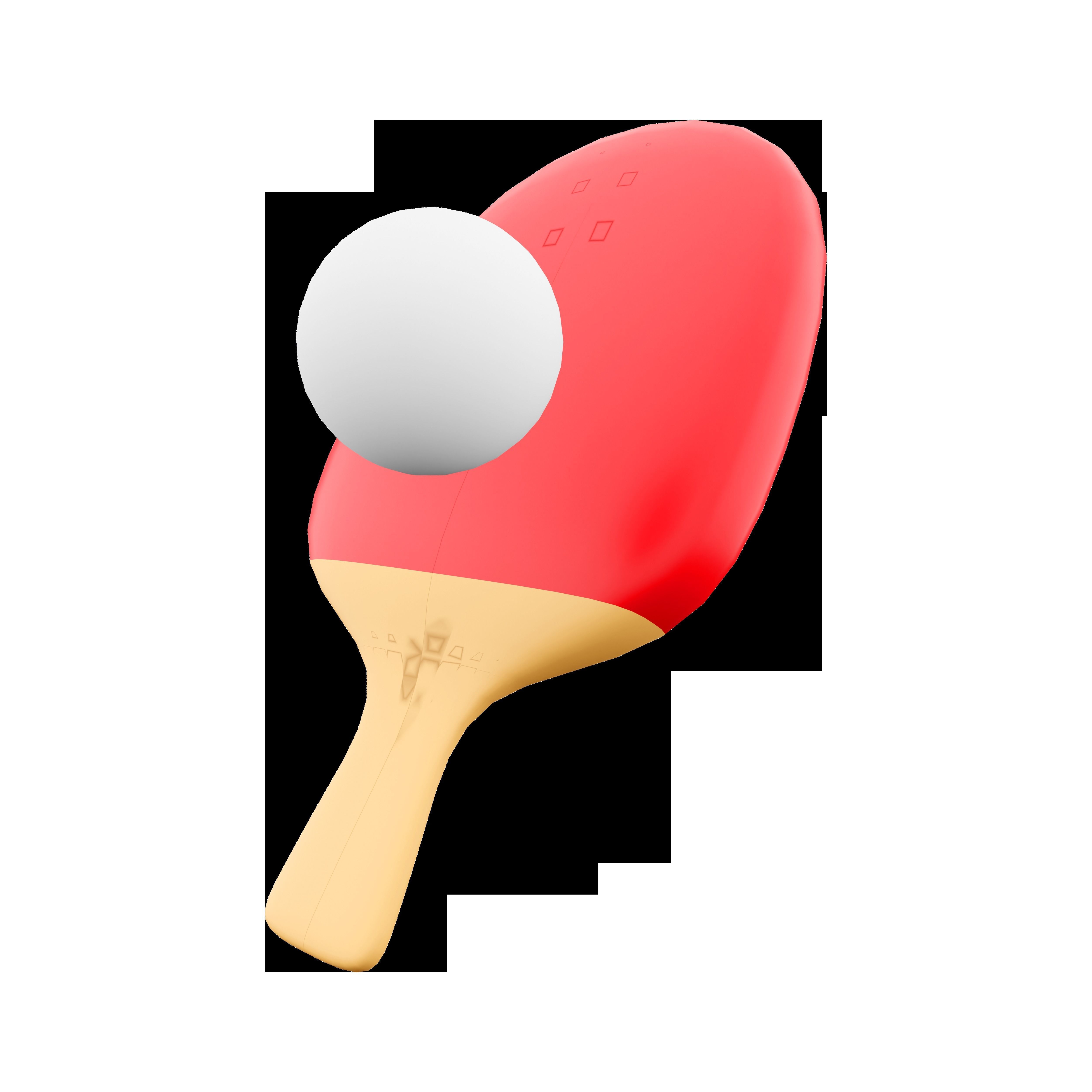 3d table tennis racket and ball icon 3D model | CGTrader