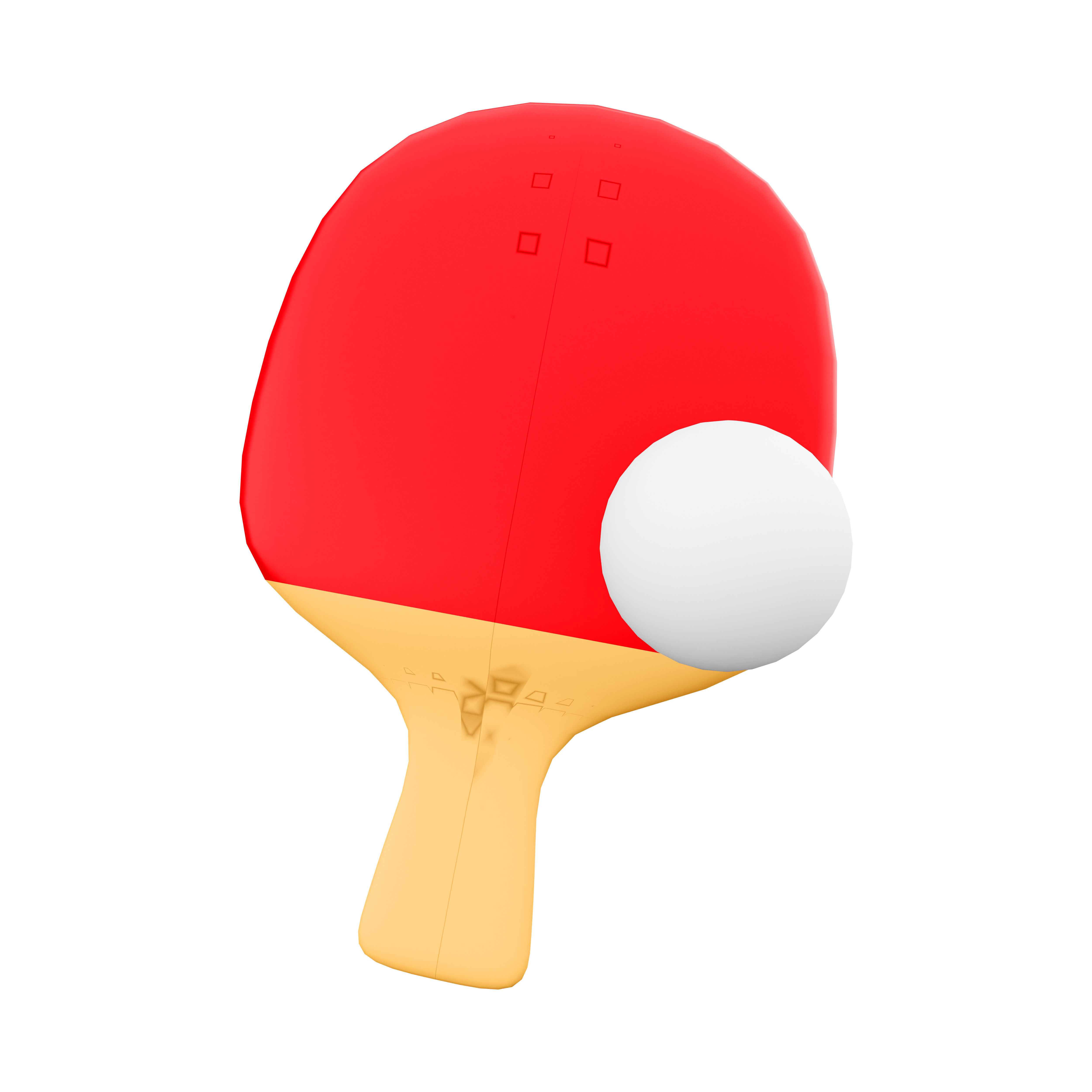 3d table tennis racket and ball icon 3D model | CGTrader