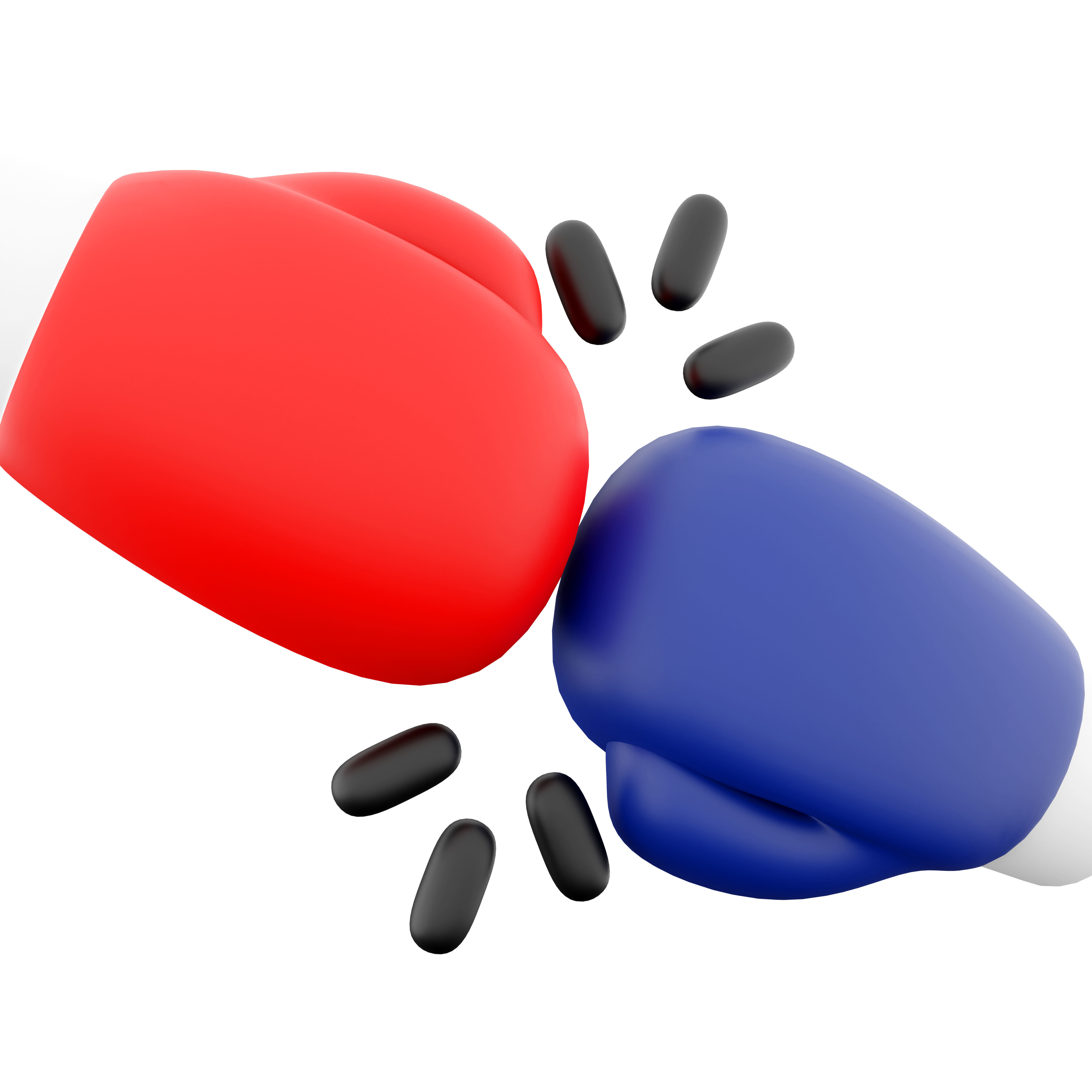 3d boxing gloves hit each other icon 3D model | CGTrader