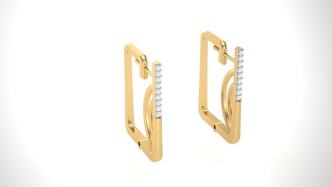 Hoops - Huggies Earrings - 12 3D model 3D printable | CGTrader