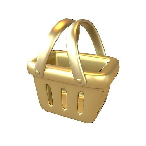 3D model Shopping Basket Icon v1 006 VR / AR / low-poly | CGTrader