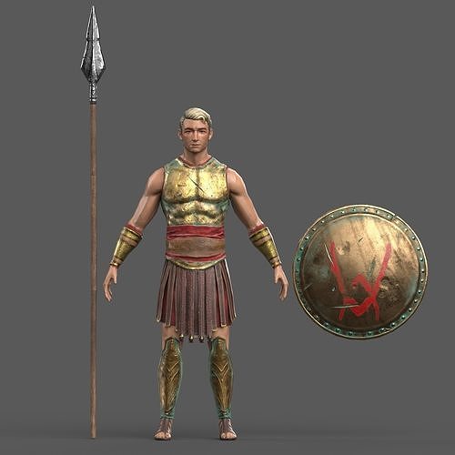 3D model Roman warrior VR / AR / low-poly | CGTrader