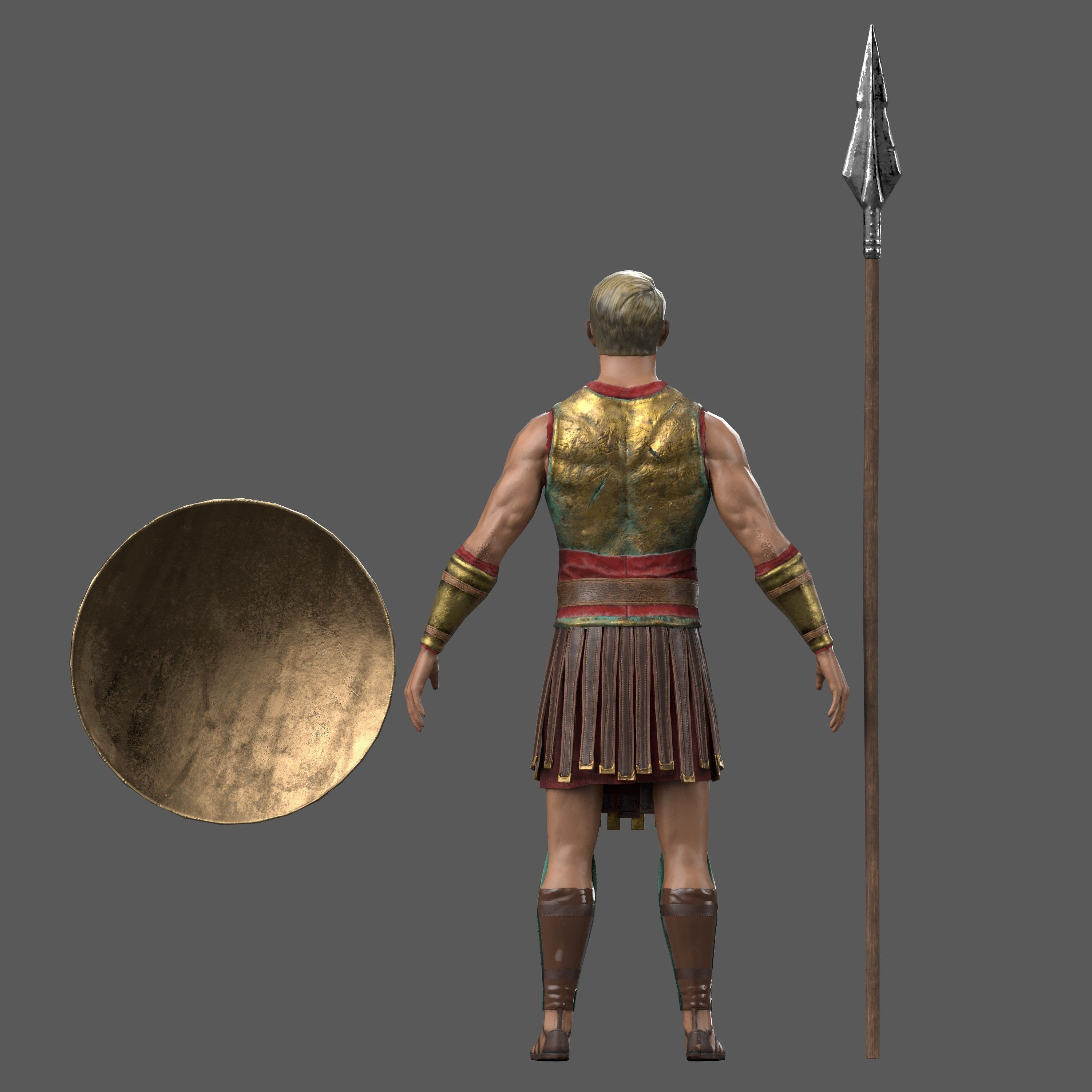 3D model Roman warrior VR / AR / low-poly | CGTrader