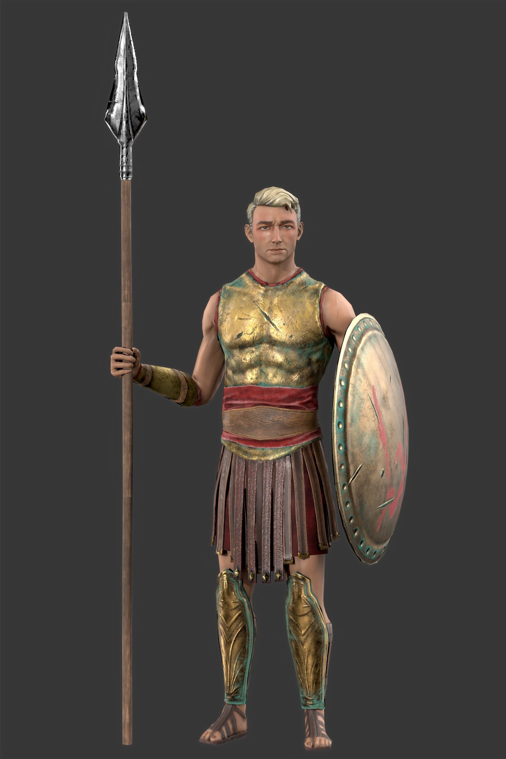 3D model Roman warrior VR / AR / low-poly | CGTrader