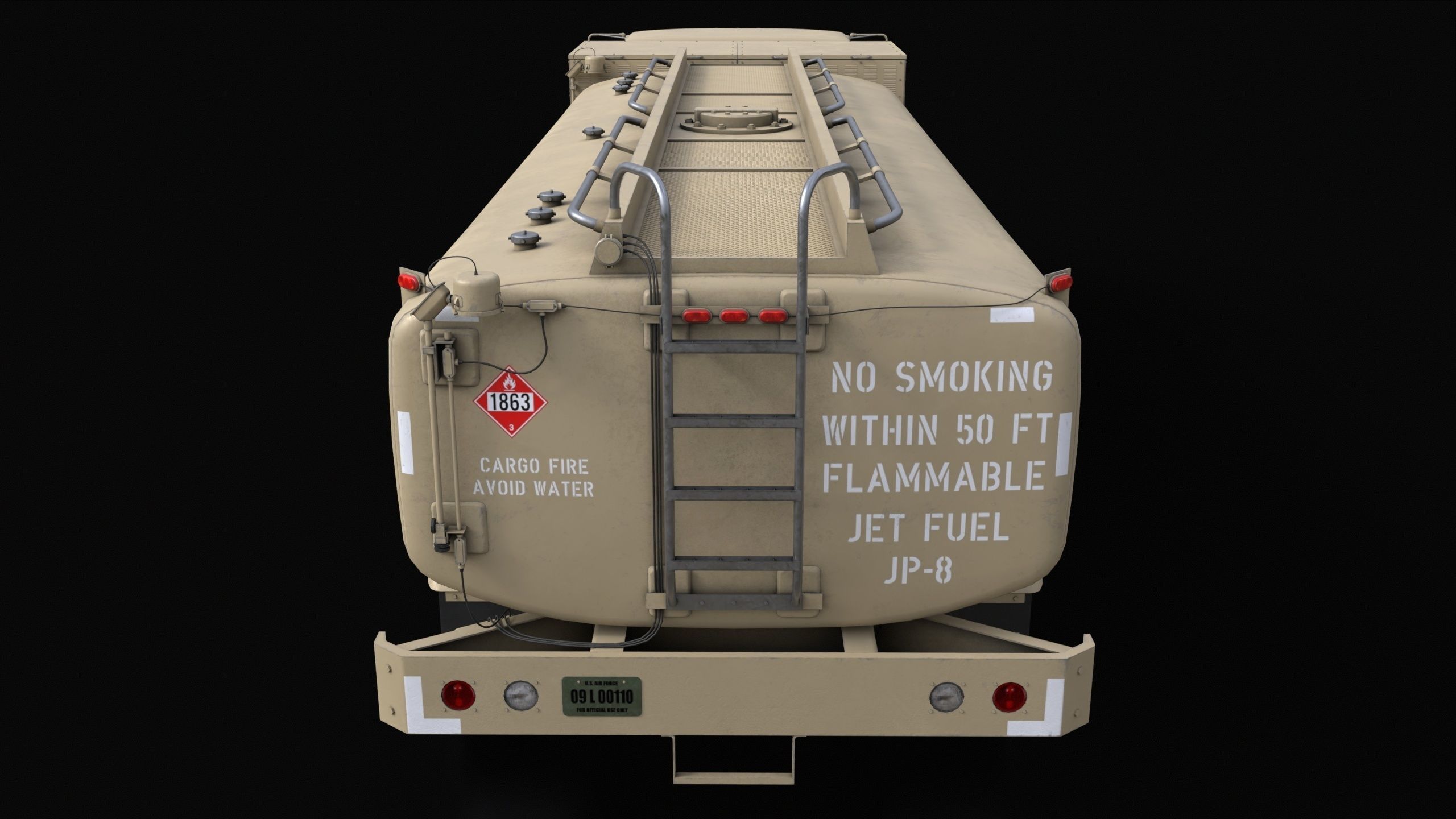 Kovatch R11-6000 Refueler Sand 3D model | CGTrader