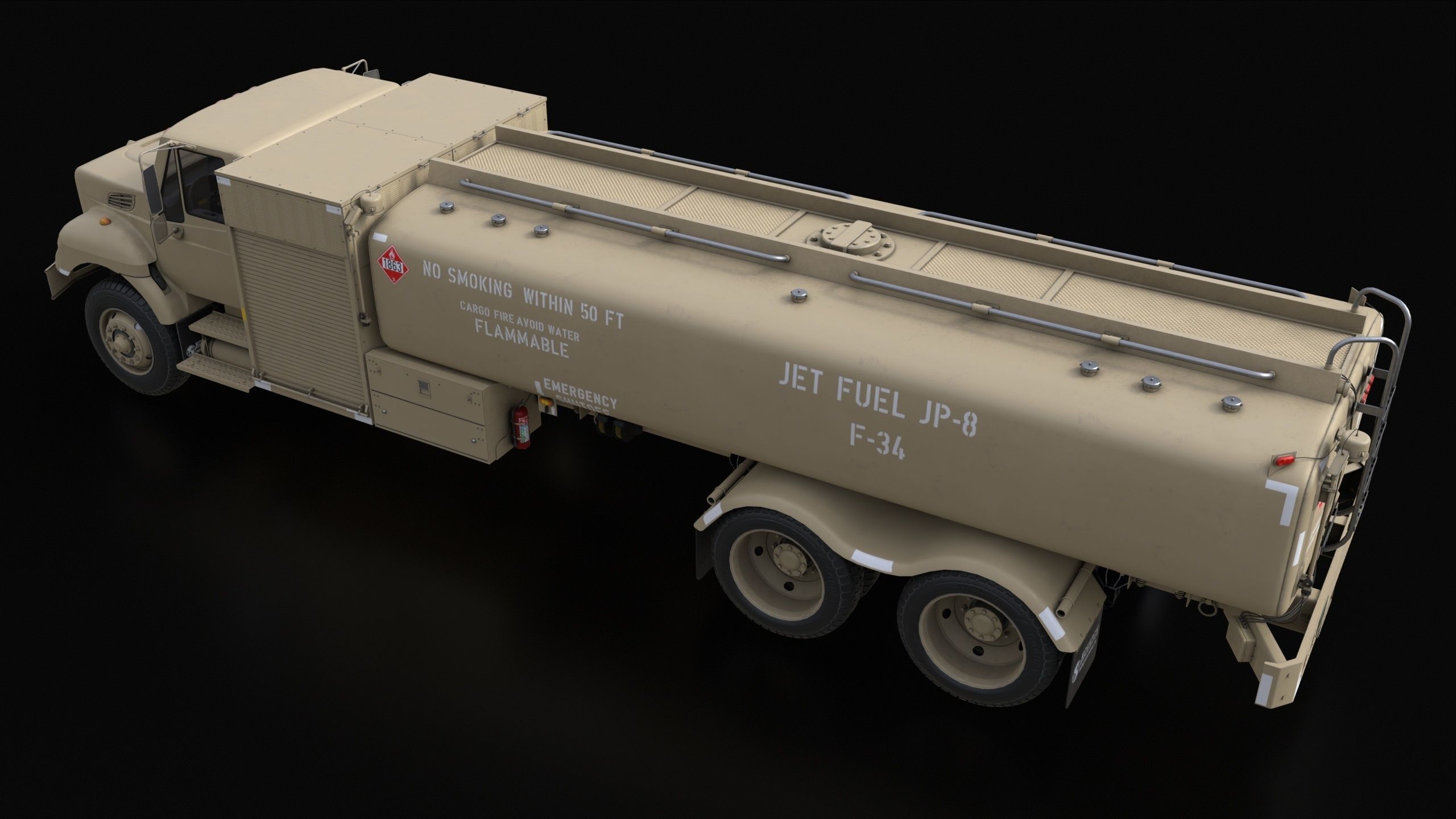 Kovatch R11-6000 Refueler Sand 3D model | CGTrader