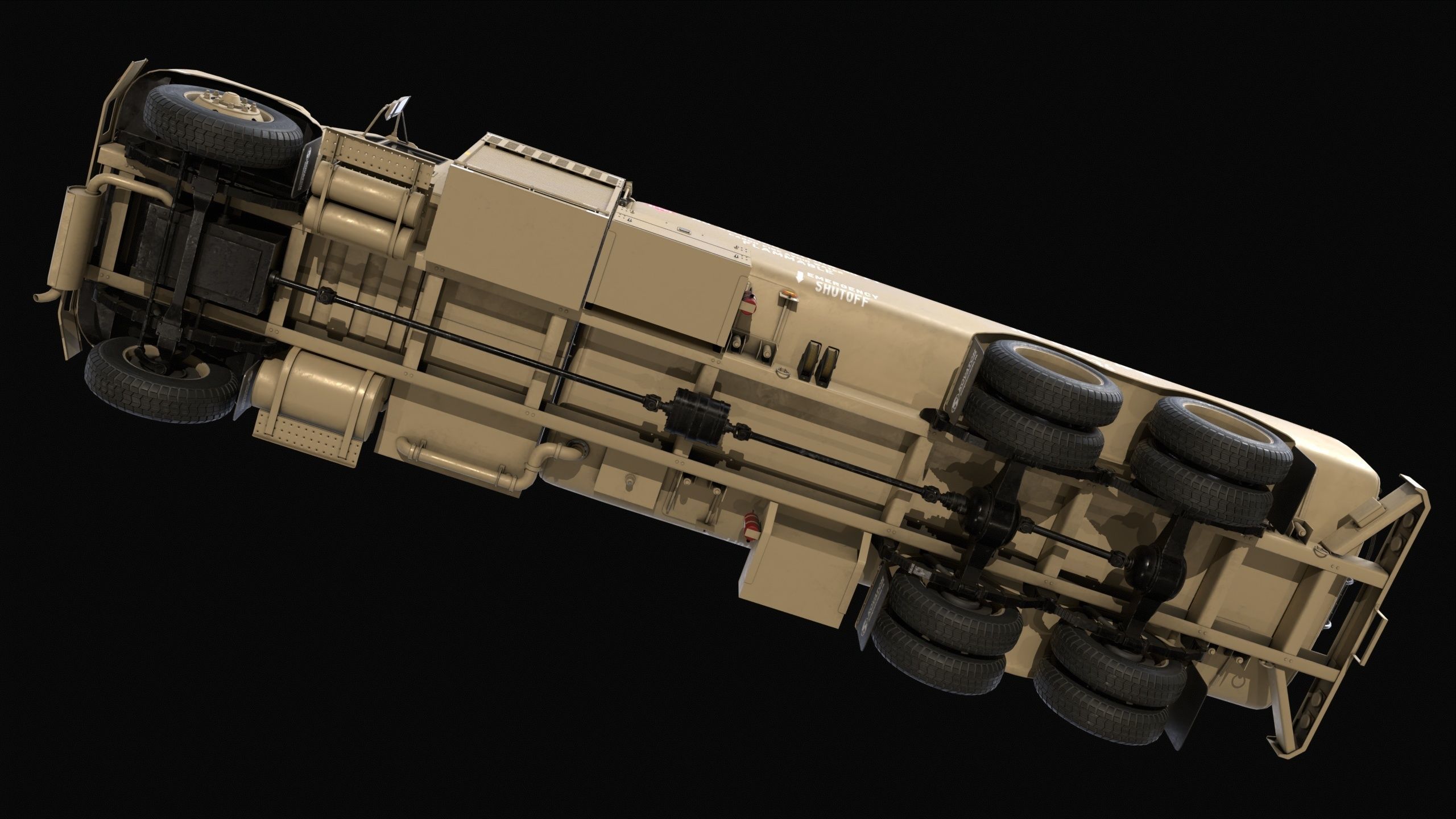 Kovatch R11-6000 Refueler Sand 3D model | CGTrader