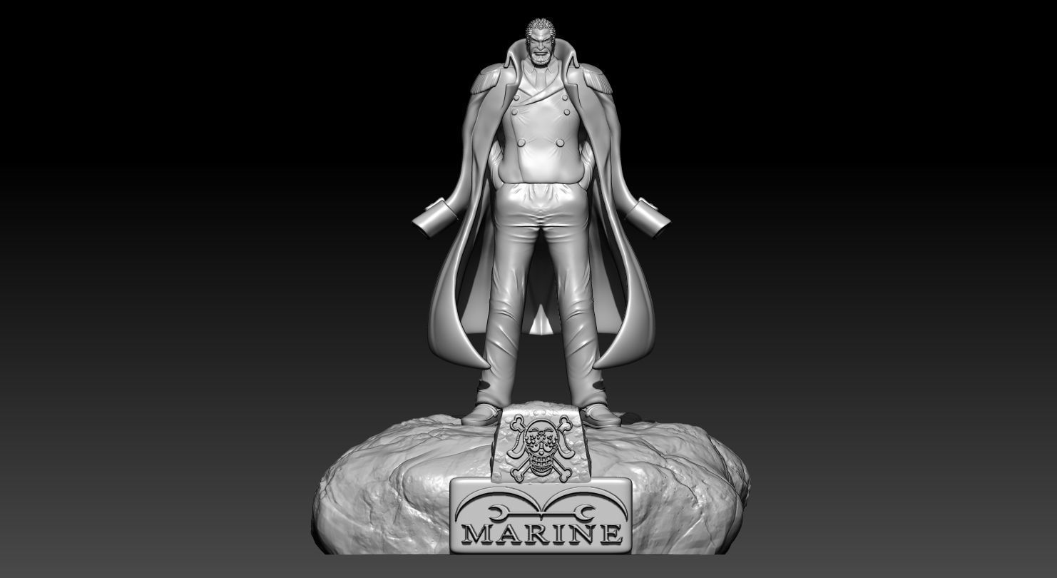Monkey D Garp 3D model 3D printable | CGTrader