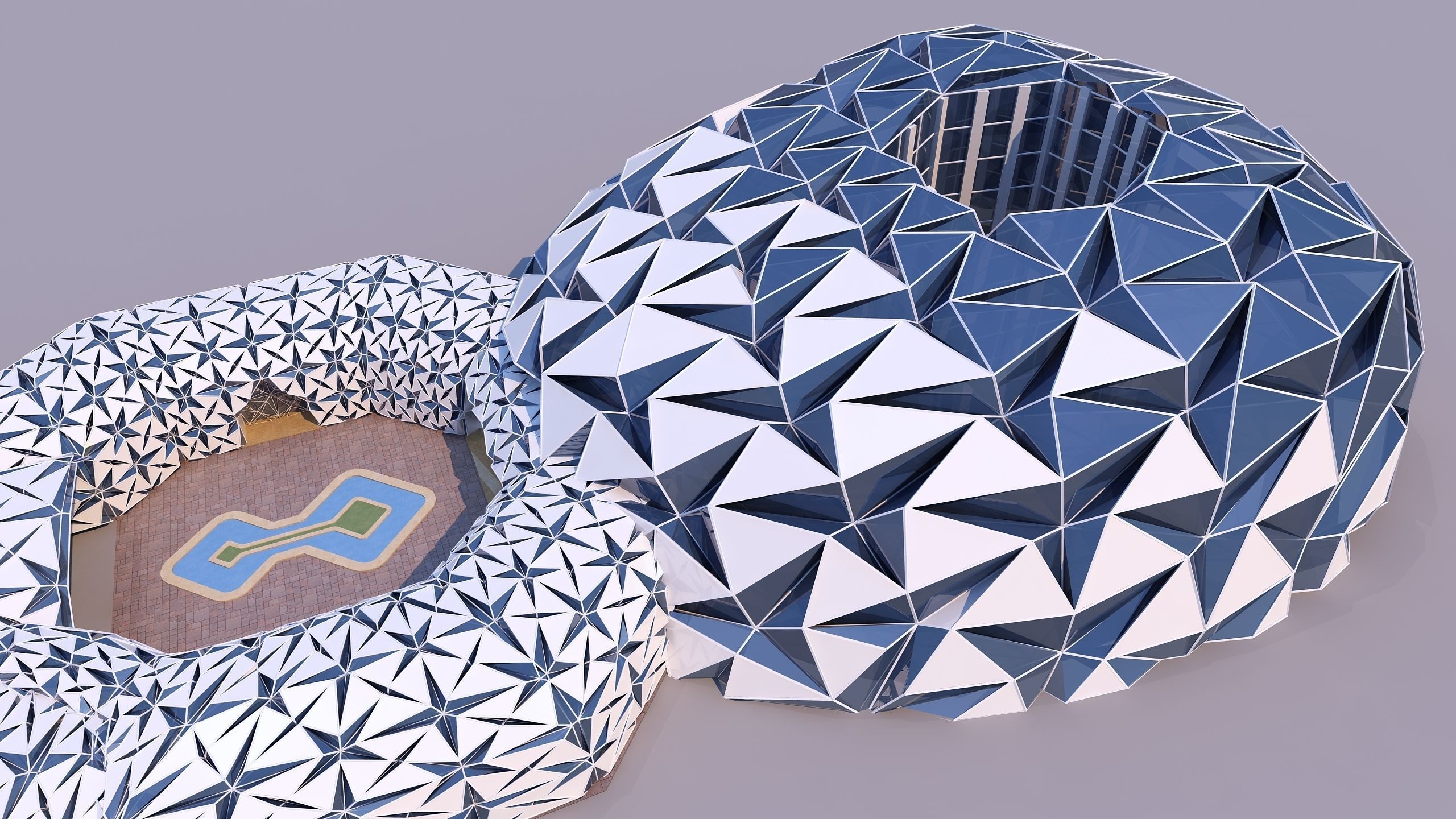 0157 - Folded Building 3D model | CGTrader