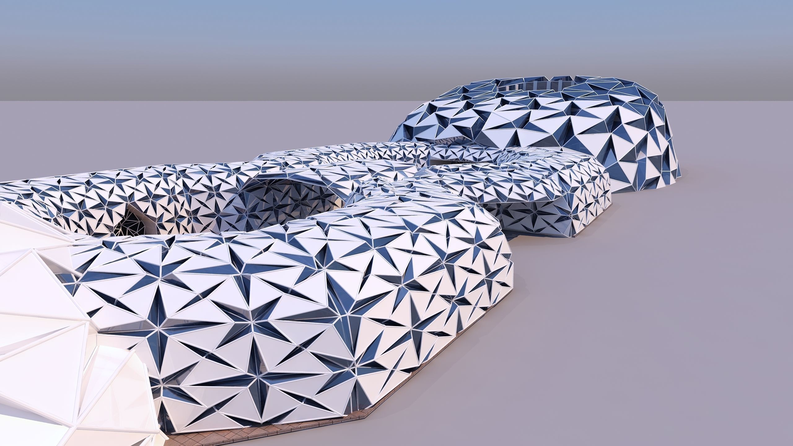 0157 - Folded Building 3D model | CGTrader