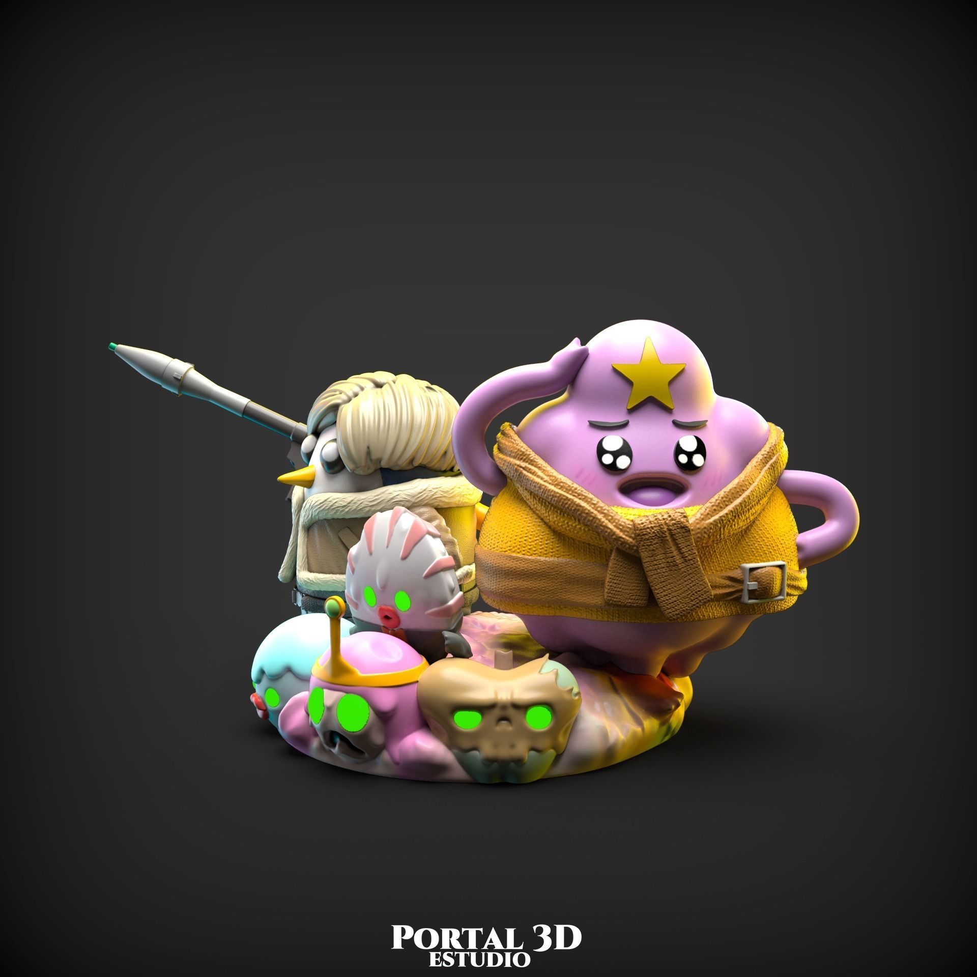 ADVENTURE TIME GUNTER RESIDUAL EVIL 4 3D model 3D printable | CGTrader